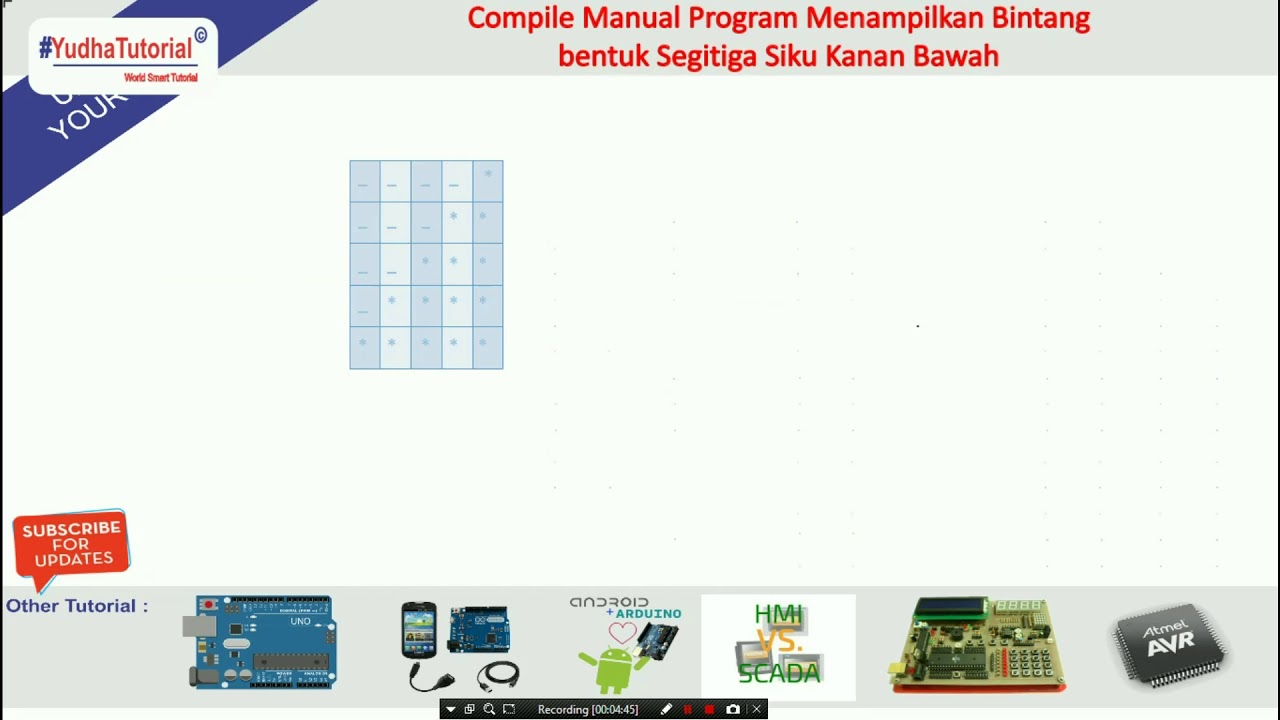 #YT036 - Program Bintang Segitiga Siku Kanan Bawah 2 l Algoritma ...