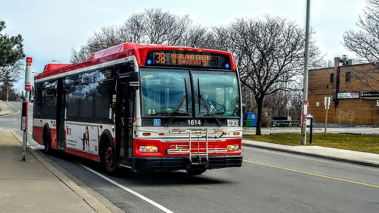 TTC BUS 1614 RIDE ON ROUTE 38 HIGHLAND CREEK TO SCARBOROUGH CENTER ...