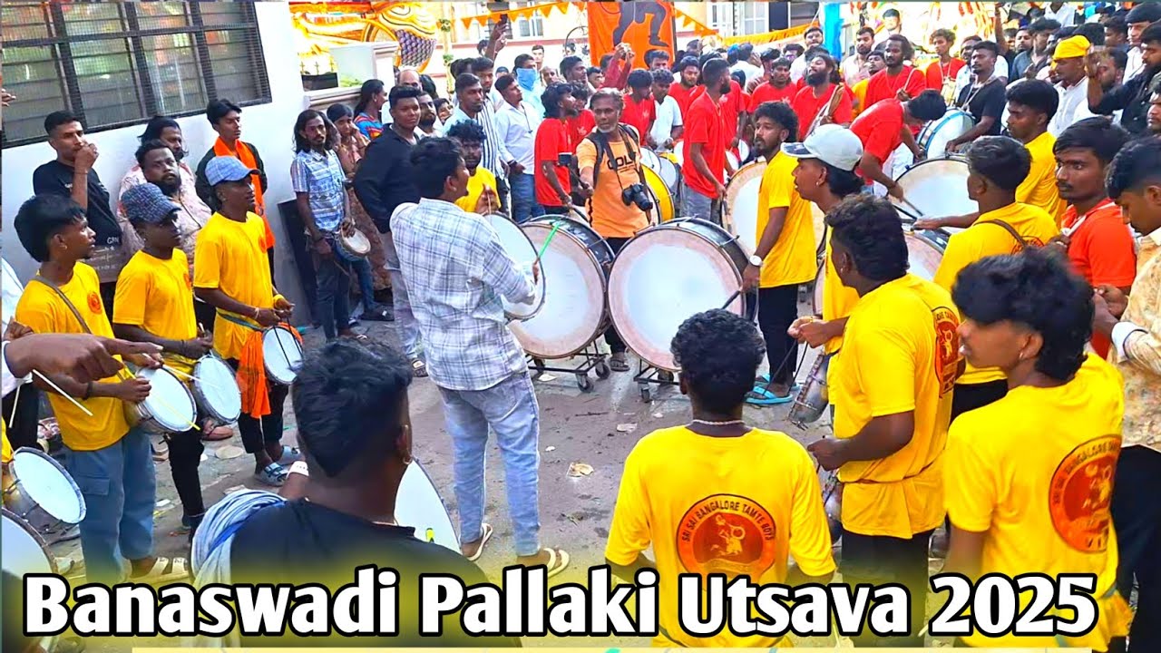 Banaswadi Pallaki Utsava 2025 | Tamate Dance | Tamate Beats | Tamate ...