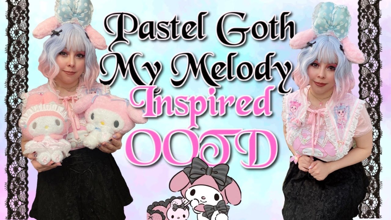 Patel Goth Sanrio My Melody Inspired Outfit Of The Day 🩷🖤 - YouTube