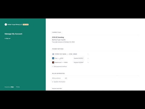 Stellar Forge Mining - Manage Billing - Customer Portal - How To - YouTube