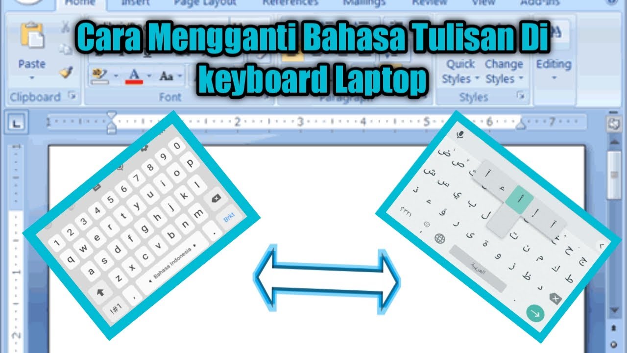 Cara merubah bahasa keyboard di laptop - YouTube