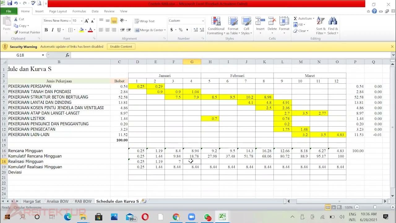 Membuat Kurva S dalam Pekerjaan Konstruksi (Part 2) - by Sonny Mailangkay - YouTube