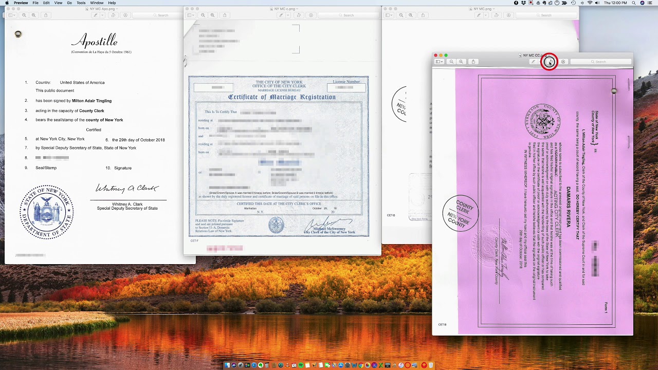 Cómo se Apostilla una forma corta de un Acta de Matrimonio de la Ciudad ...