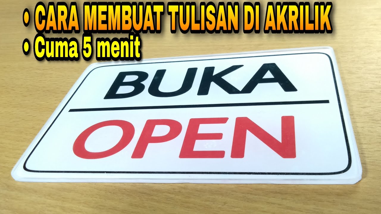 CARA MUDAH DAN PRAKTIS MEMBUAT TULISAN PADA ACRILIC / AKRILIK - YouTube