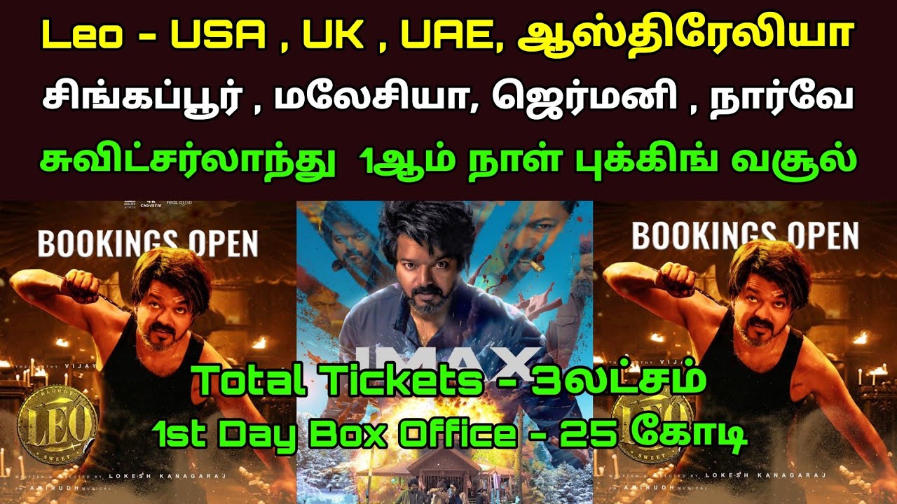 Leo Movie Box Office Collection - USA, UK , Malaysia, Australia , UAE ...