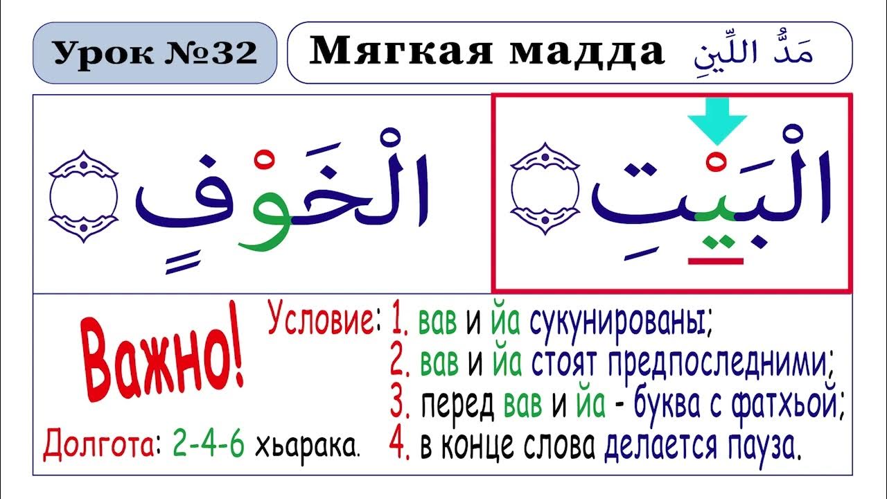 урок таджвид-32 - YouTube