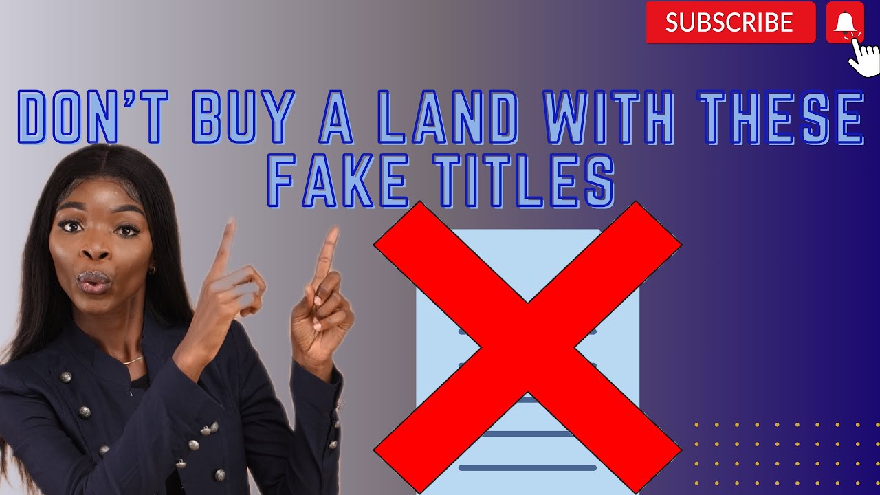 FAKE LAND TITLES, EXPOSED!!! - YouTube
