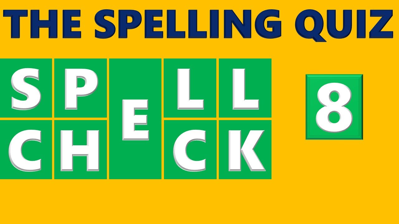 EDMARK'S Spelling Quiz No.8 - YouTube