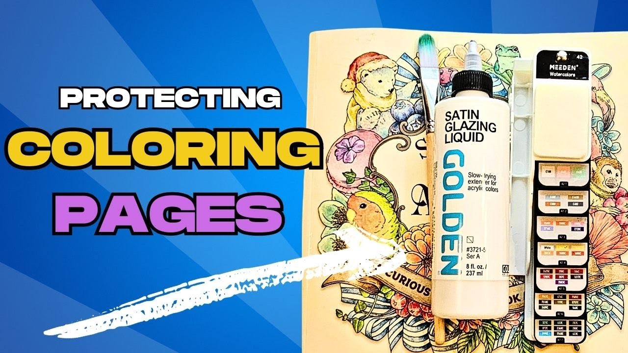How to Make Your Coloring Pages Watercolor Safe | Satin Glazing Liquid ...