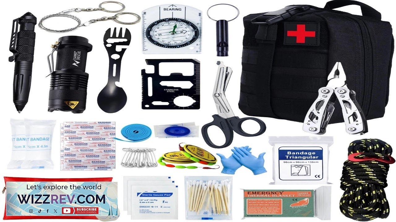 Survival First Aid Kit Molle Emergency Bag for Camping Hiking Edc - YouTube