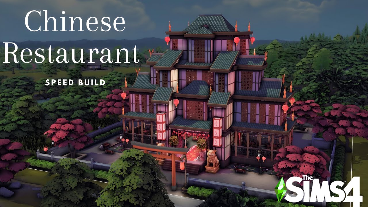 Chinese Restaurant🏮The Sims4 Speed Build [No CC] - YouTube