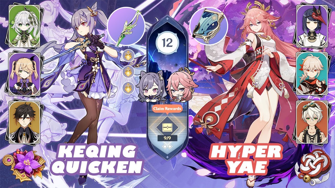 ABYSS 3.4 - C3 KEQING QUICKEN & C0 Hyper Yae Miko - YouTube