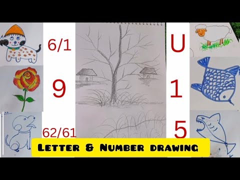 letter & number drawing 10 easy ideas | How to Amazing number&letter ...