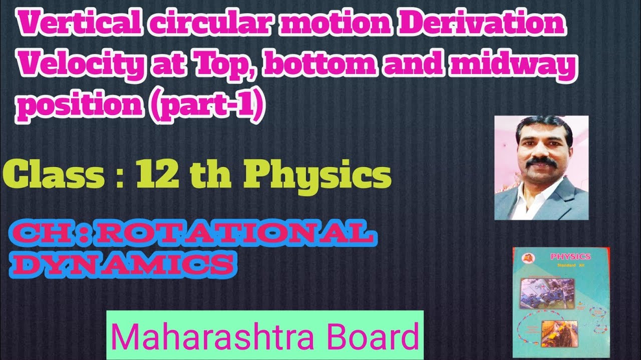 Vertical circular motion Derivation velocity at Top bottom and mid ...