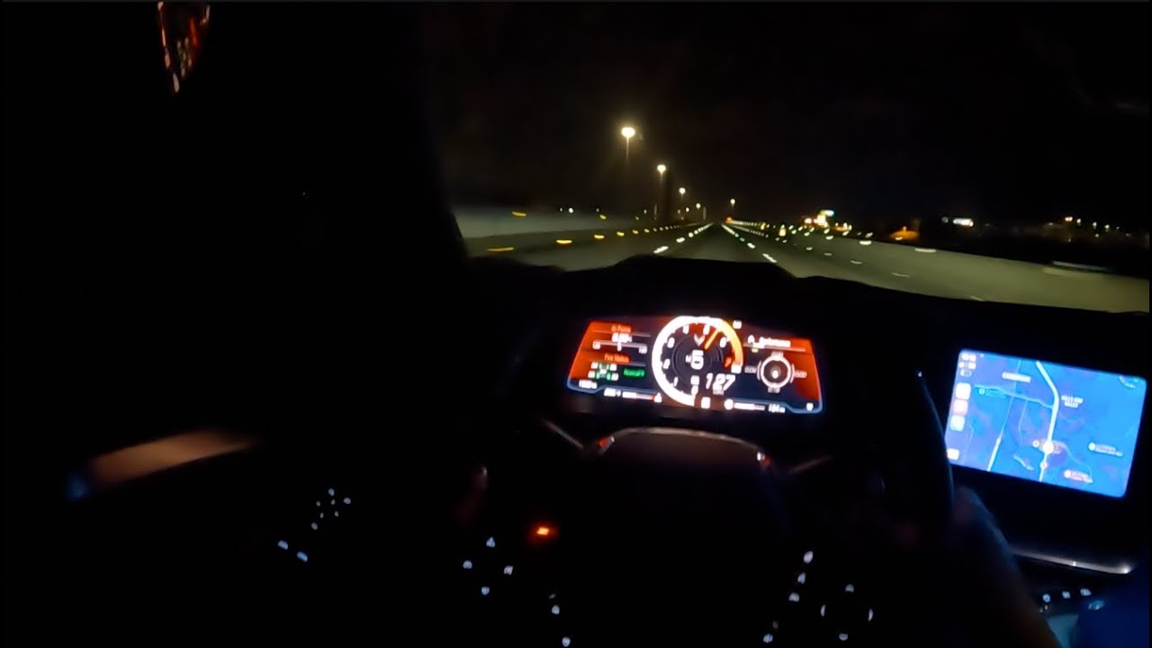 LATE NIGHT C8 CORVETTE DRIVE POV - YouTube