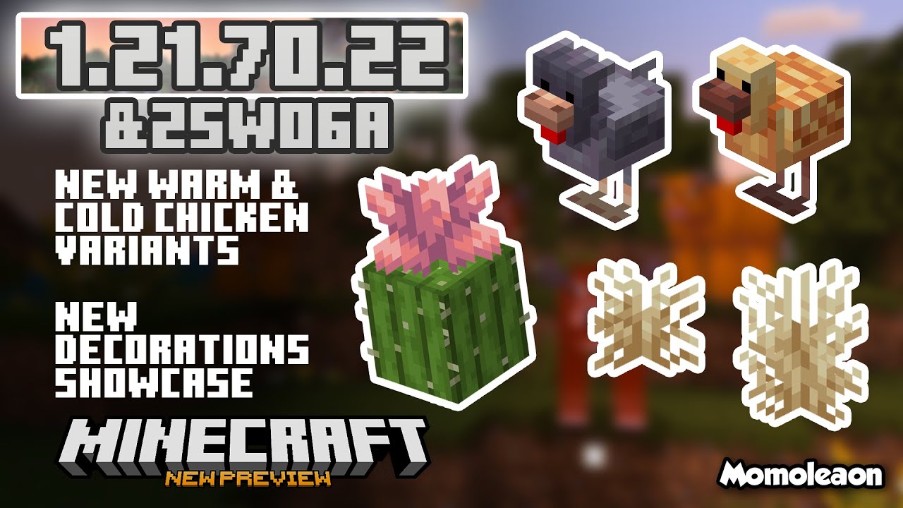 Minecraft 1.21.5 Snapshot 25w06a - NEW Chicken variants & Cactus ...