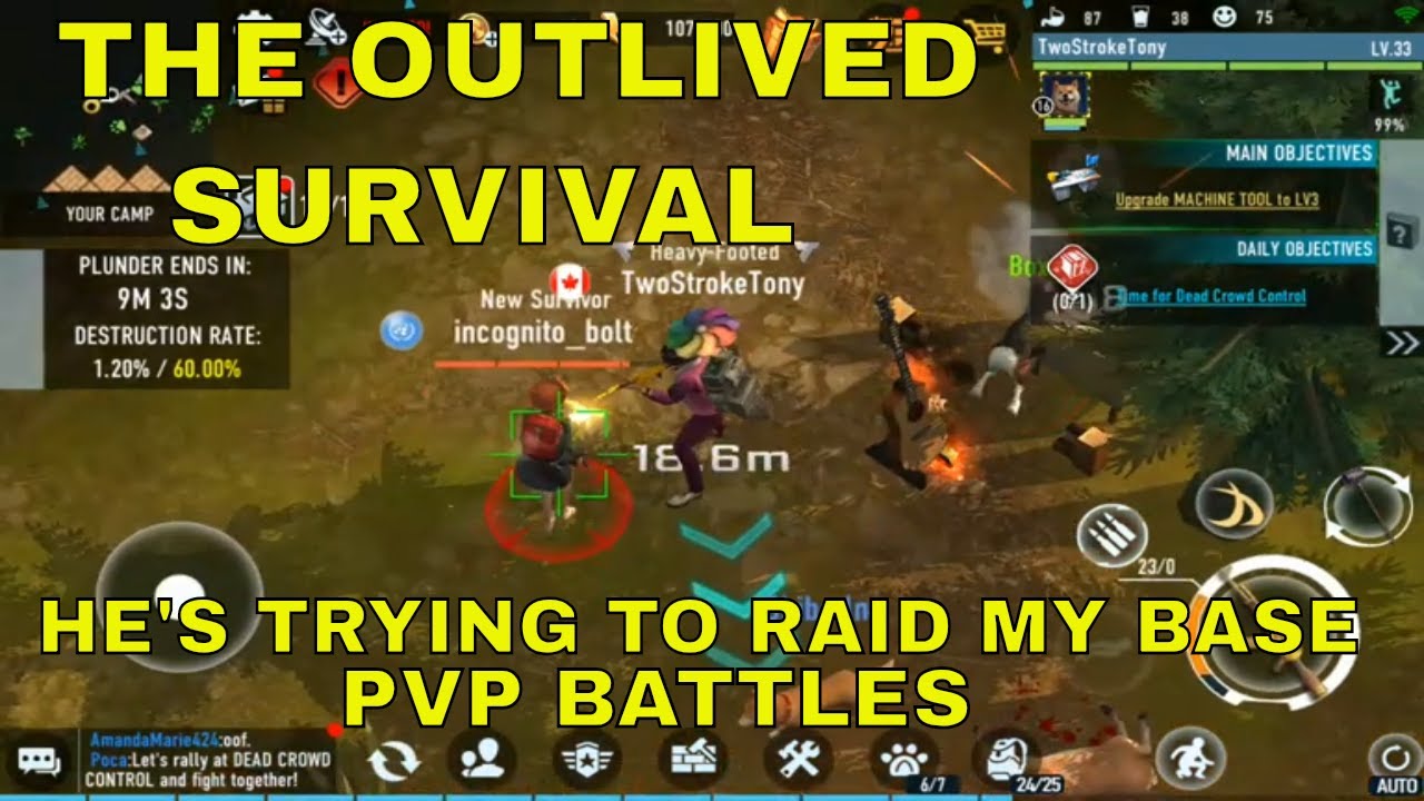 RAIDER TRYING TO RAID MY BASE! - THE OUTLIVED SURVIVAL ANDROID GAMEPLAY ...