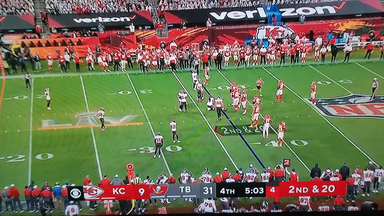 Fan runs on field during Super Bowl 55 - YouTube