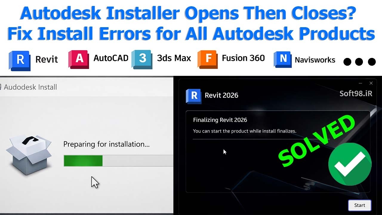 Autodesk Won’t Install? Fix Installer Closing Instantly | Works for All ...