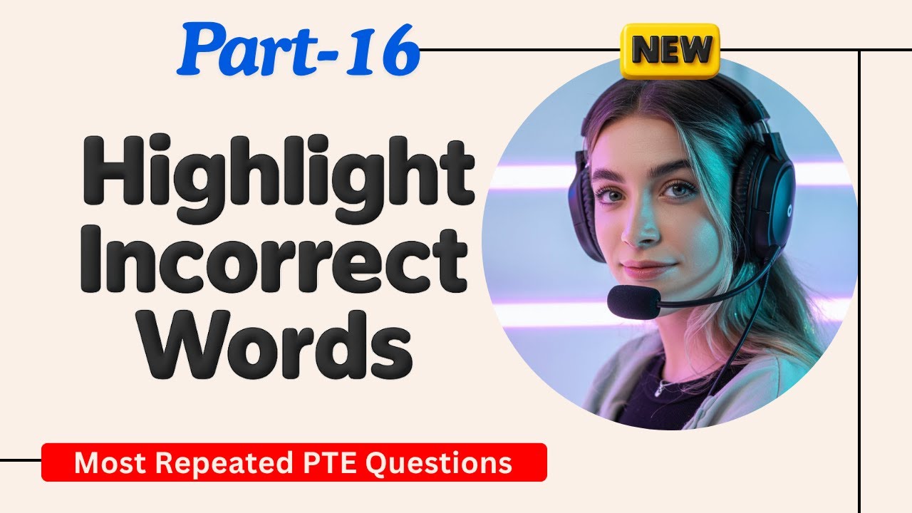 PTE Listening Highlight Incorrect Words | Timer and Answers | Real Exam ...