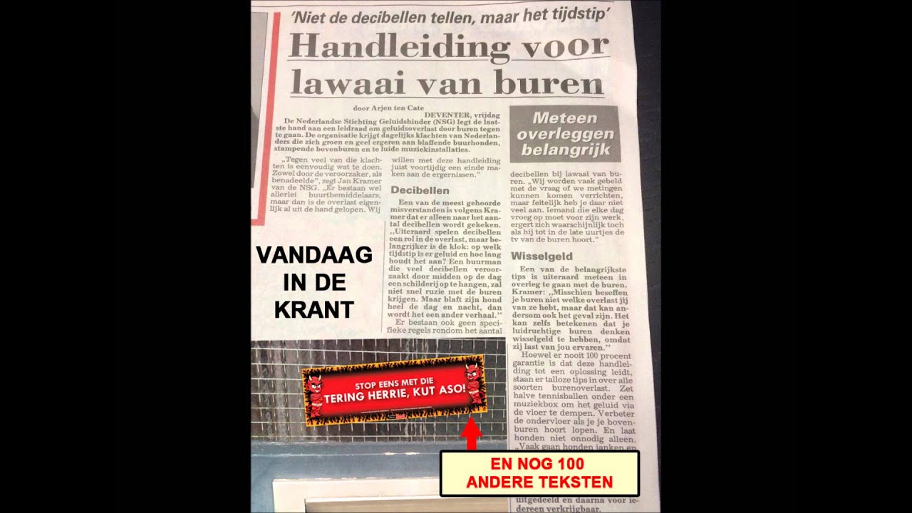 Nieuwe aanpak voor burenoverlast! - YouTube