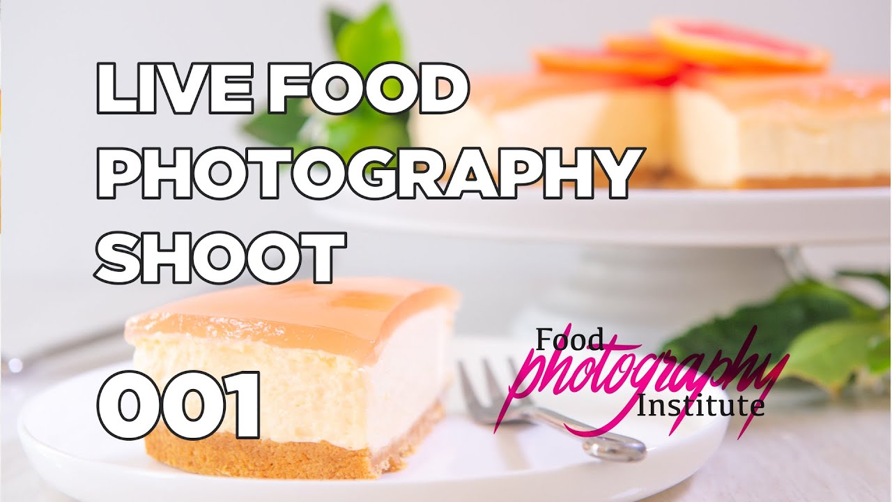 Live Food Photography Shoot: Gin and Grapefruit Cheesecake - YouTube