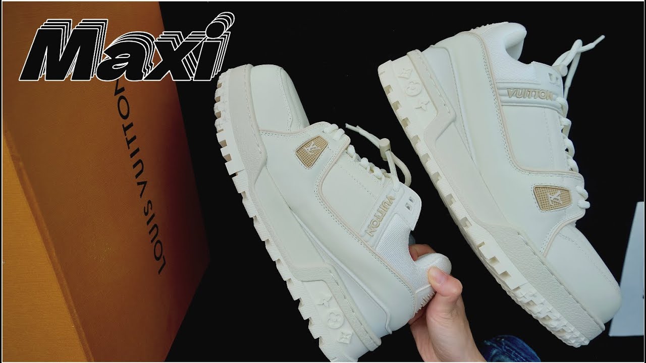 Louis Vuitton LV Trainer Maxi Sneaker White 1ACNXV Runway Unboxing ...