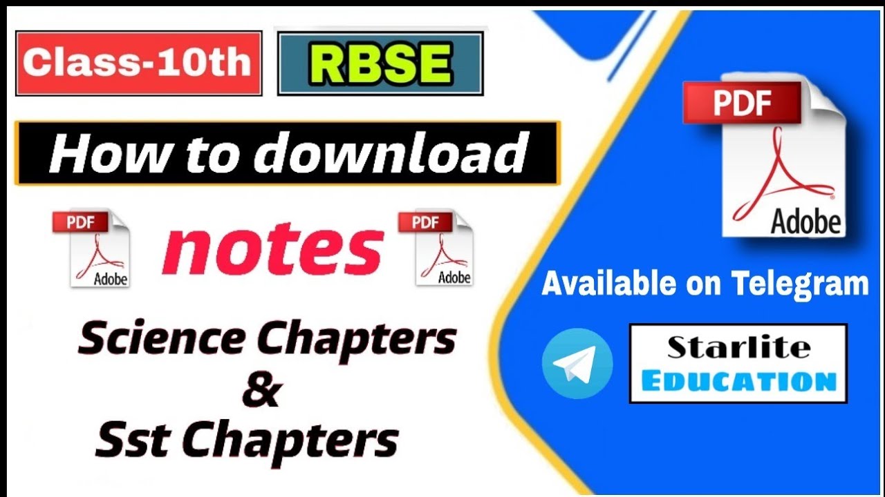 How to download notes ?? - Class-10th ll RBSE ll Science & Sst Chapters ...