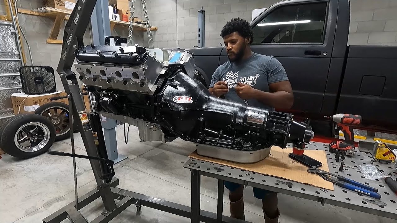 S10 LS Swap Engine Install - YouTube