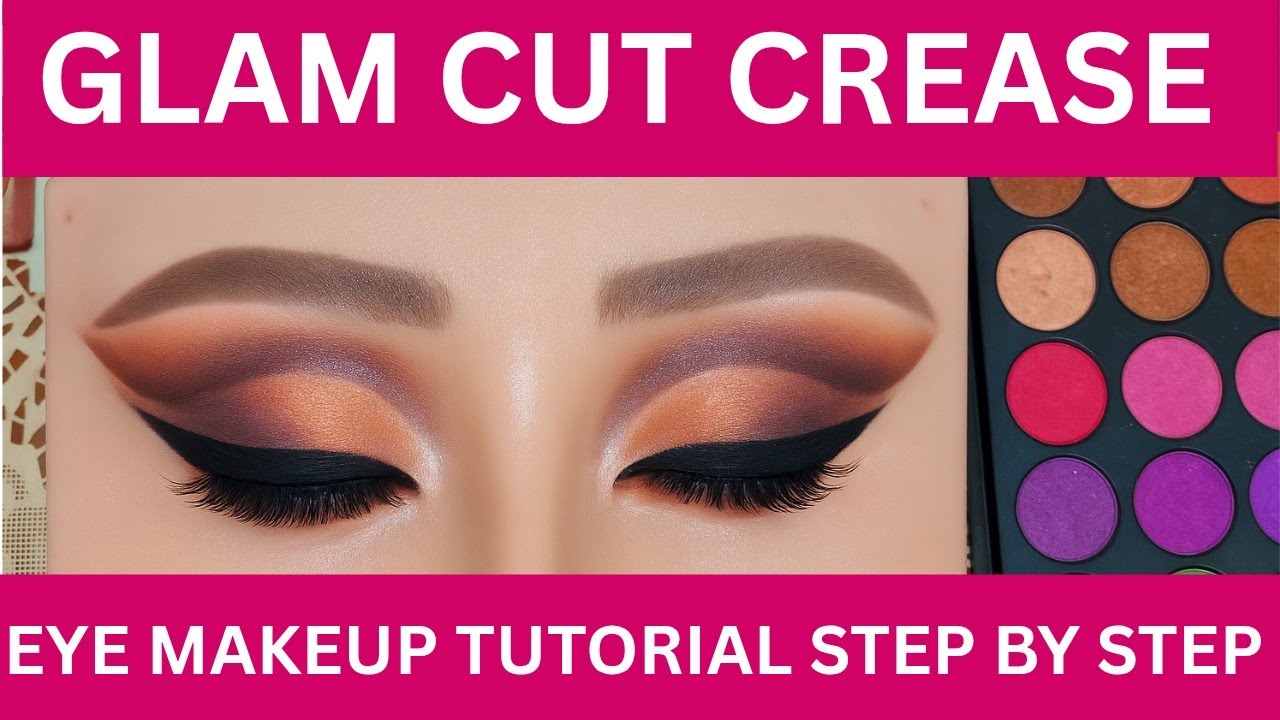 Glam Cut Crease Eye Makeup Tutorial | Bold & Shimmery Look | Step-by ...