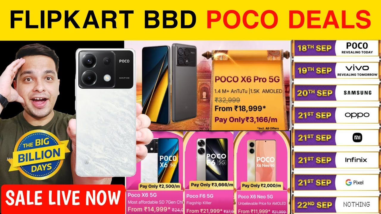 Flipkart Big Billion Day 2024 Poco Mobile Offers | Big Billion Day Sale ...