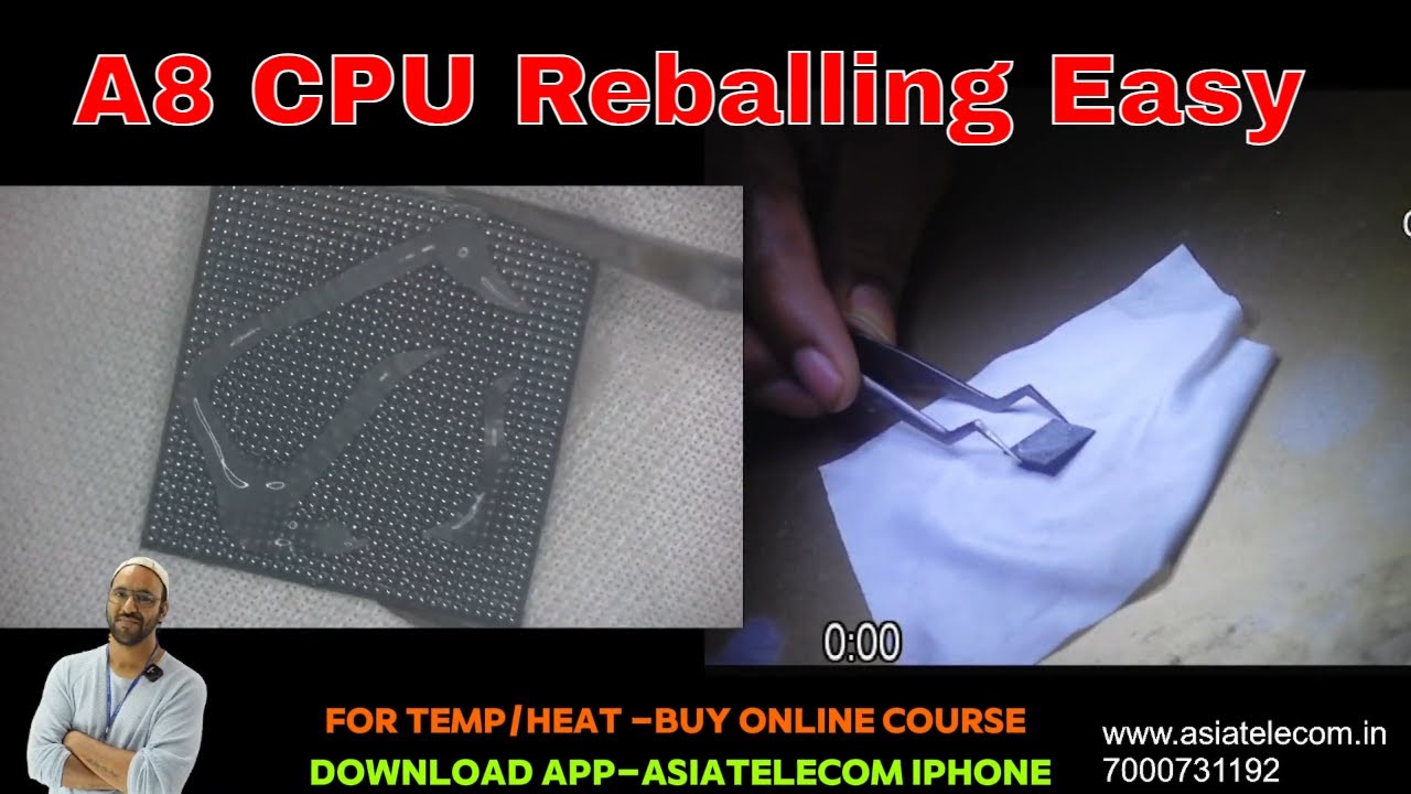 ️ ️A8 CPU Cleaning and Reballing Method For Fresher Learning technician 📱 - YouTube