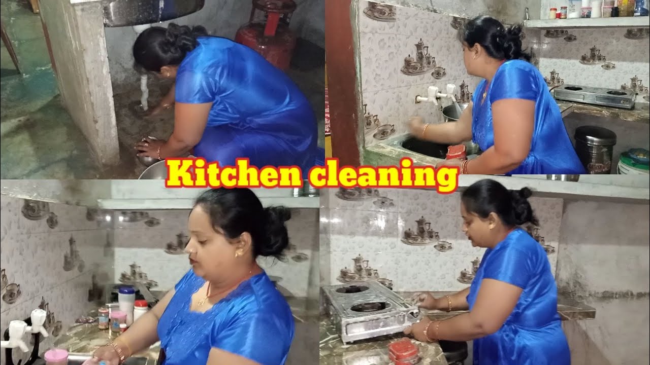 💞satin nighty video cleaning vlog🌺 deep cleaning Sunday blog💞 Indian ...