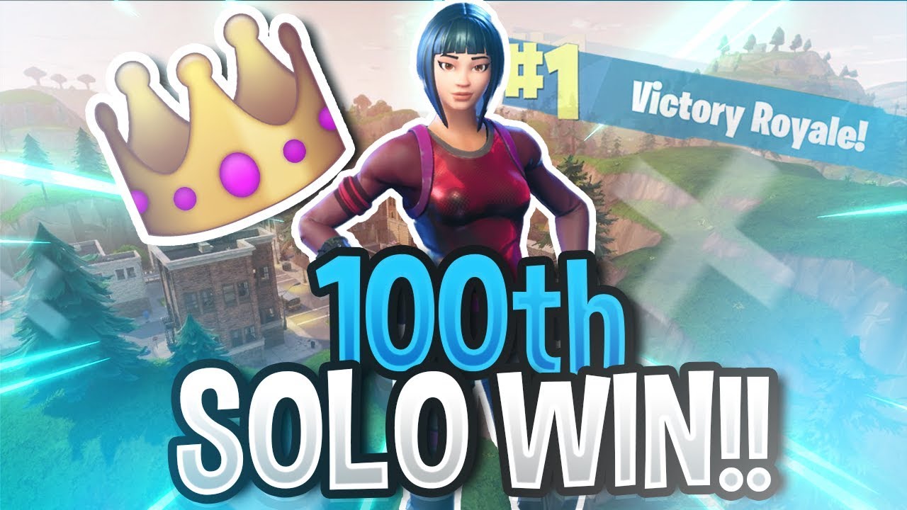 100th SOLO WIN! - Fortnite Battle Royale Gameplay - YouTube