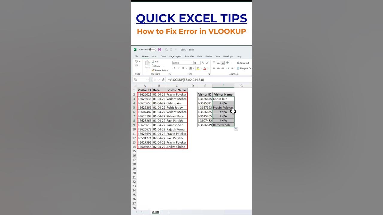 How to Use IFERROR with VLOOKUP in Excel | Handle #N/A Errors Easily - YouTube