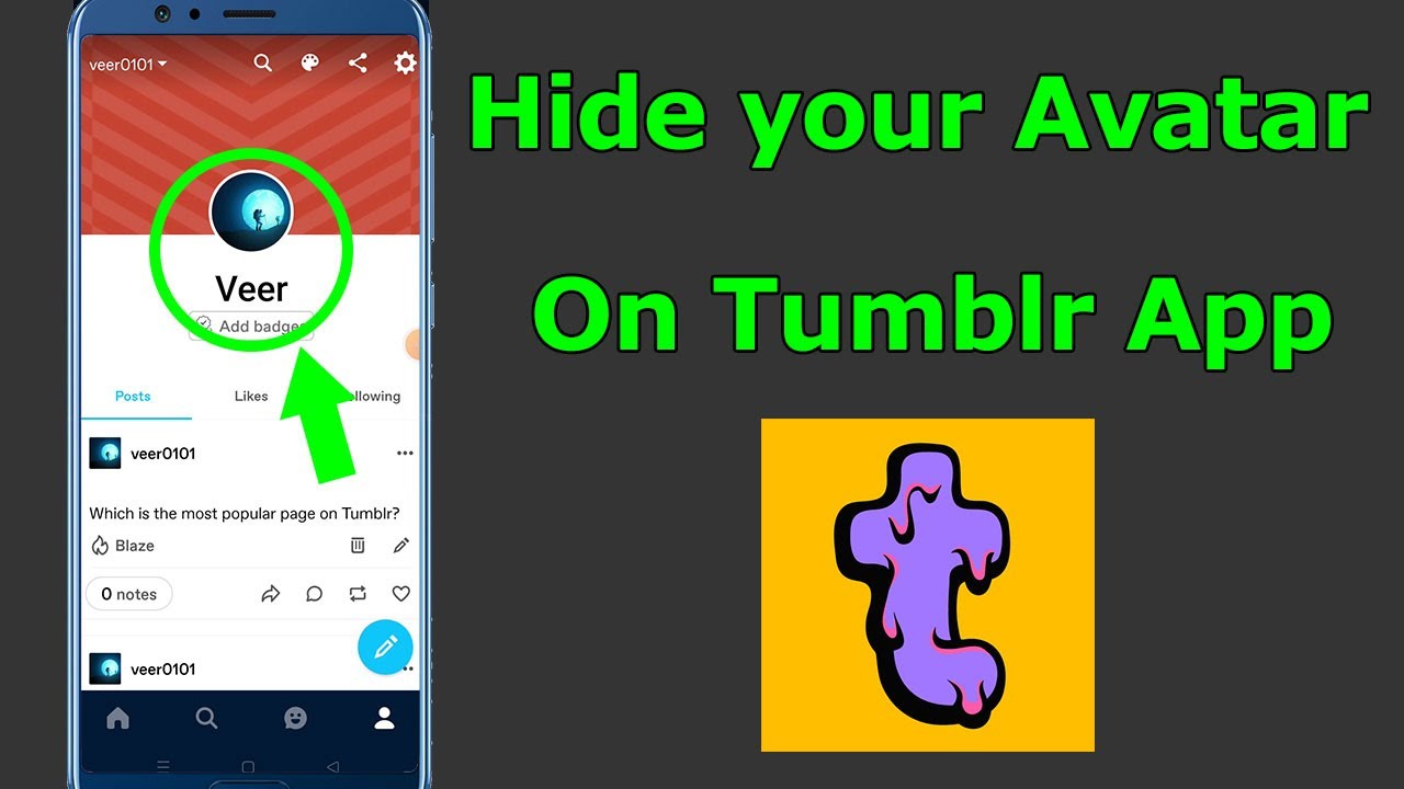 How To Hide your Avatar On Tumblr App? - YouTube