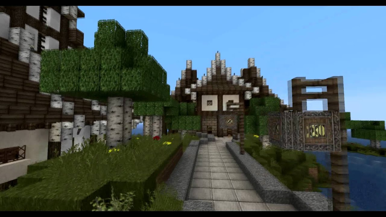 Minecraft - Gundahar - Asian Village - Birch Quarter - YouTube