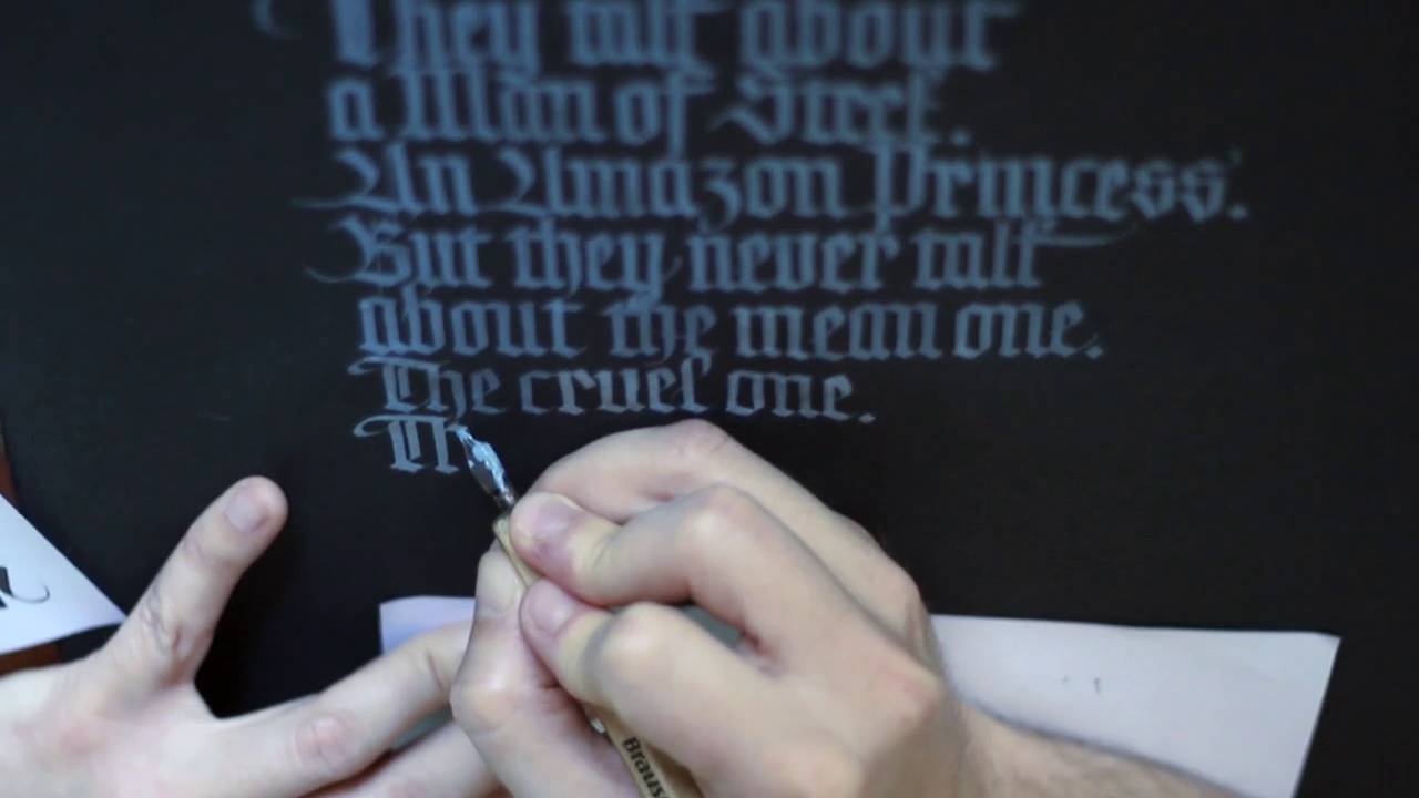 Ivan Castro calligraphy and lettering HD - YouTube