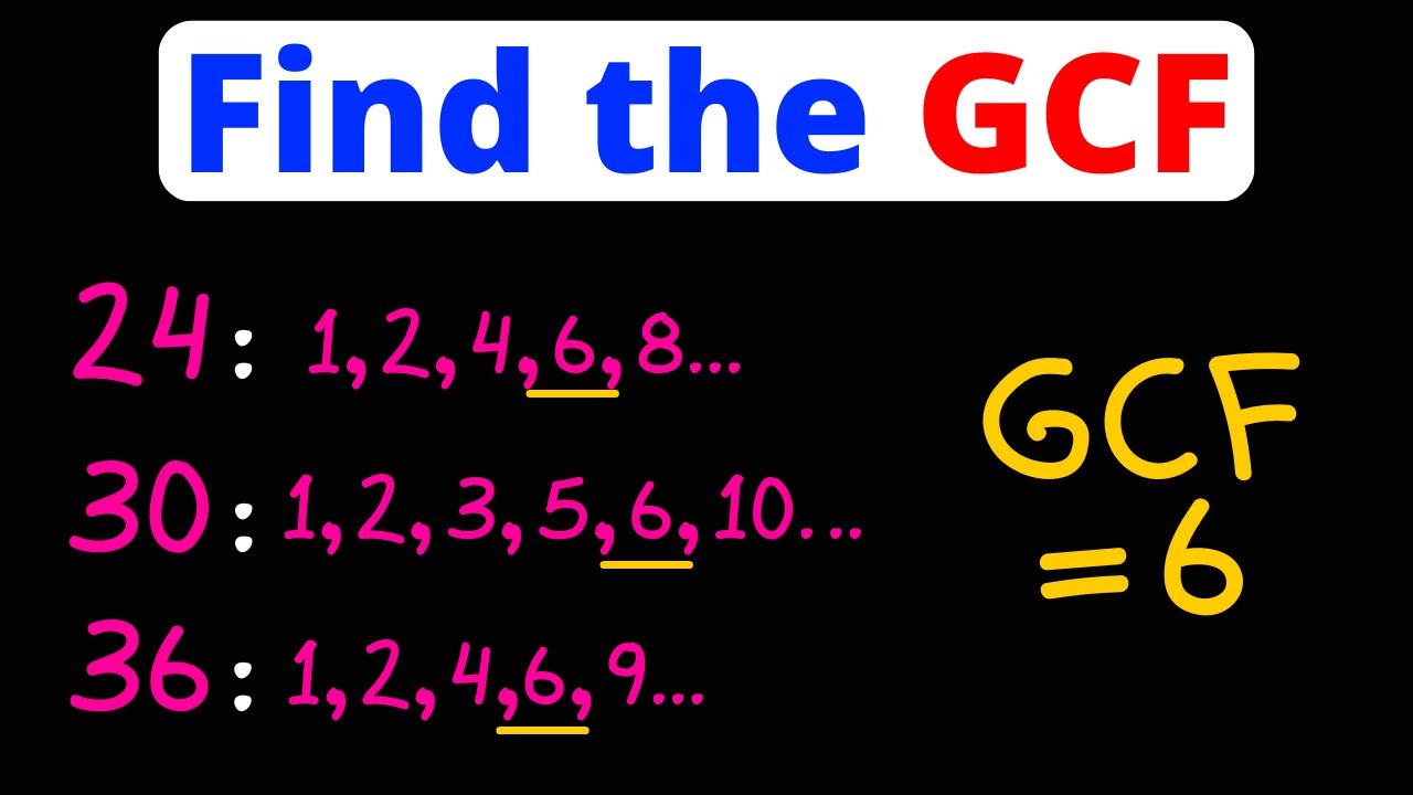How To Find The GCF Greatest Common Factor List Method Eat Pi
