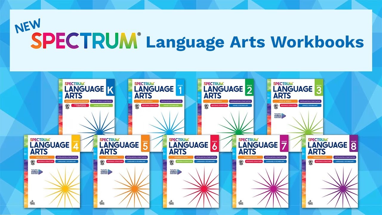 Sneak Peek Our NEW Spectrum® Language Arts Workbooks - YouTube