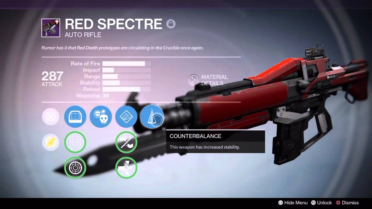 Destiny: Red Spectre Recoil Test - Random Roll - YouTube