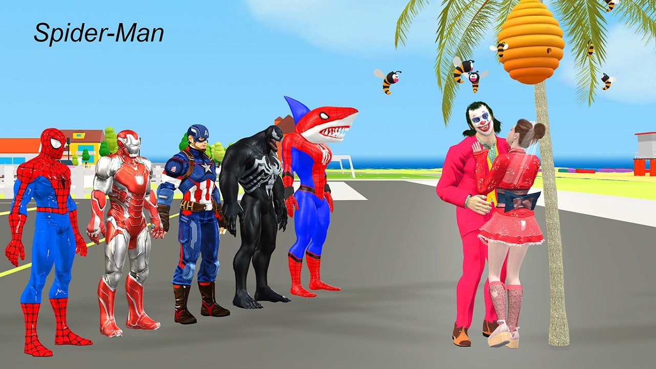 Game Playing Spider Man vs Game 5 superhero hulk challenge to catch ...