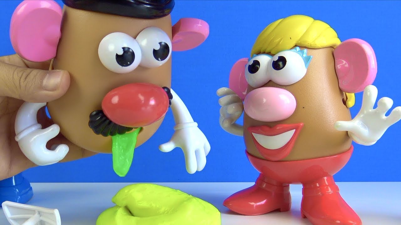 Learn With Mr Potato Head how to play with slime Ms Potato Head stop ...