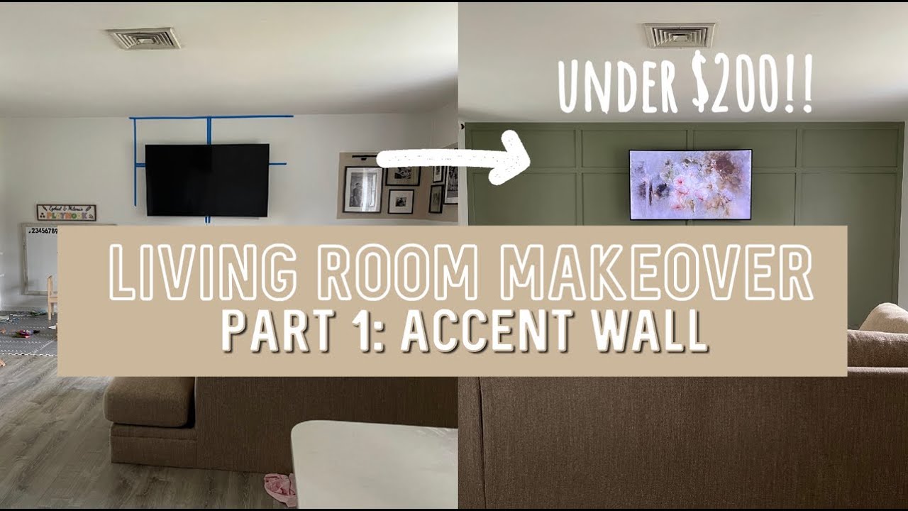DIY Wall Paneling | Living Room Makeover Part 1 | DIY Accent Wall | DIY ...