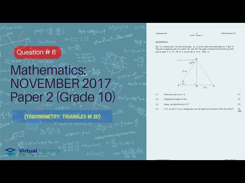 TRIGONOMETRY: TRIANGLES IN 2D | November 2017: Mathematics Paper 2 ...