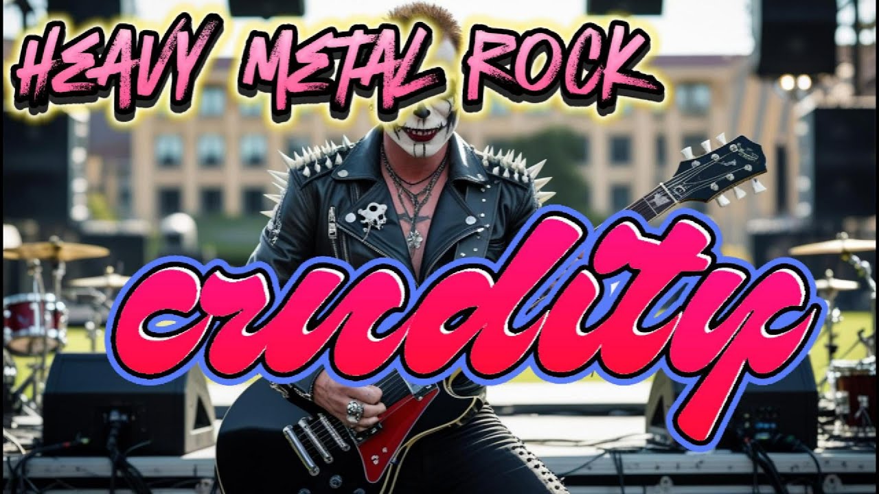 heavy metal rock. heavy metal electric guitar solo. power drums. LO-FI ...
