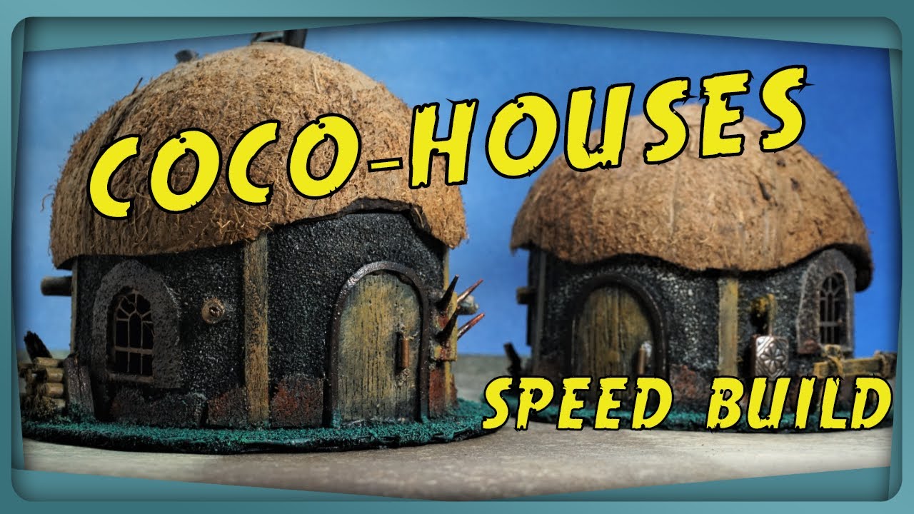 Crafting a Coconut House Speed Build for Tabletop Games - YouTube