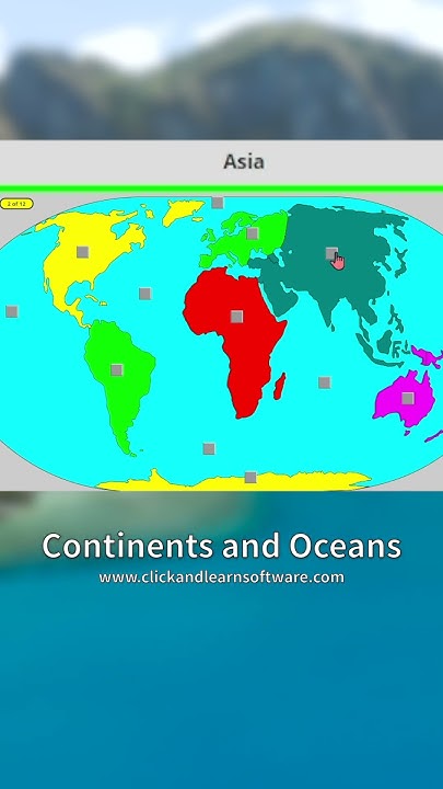 Learn Continents and Oceans #continent #continental #world #map #ocean #clickandlearnsoftware ...