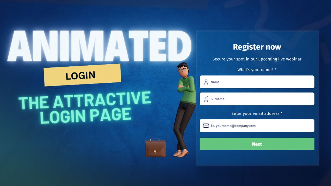 Login page || Animation || Login Project || Animated Login || Practice ...